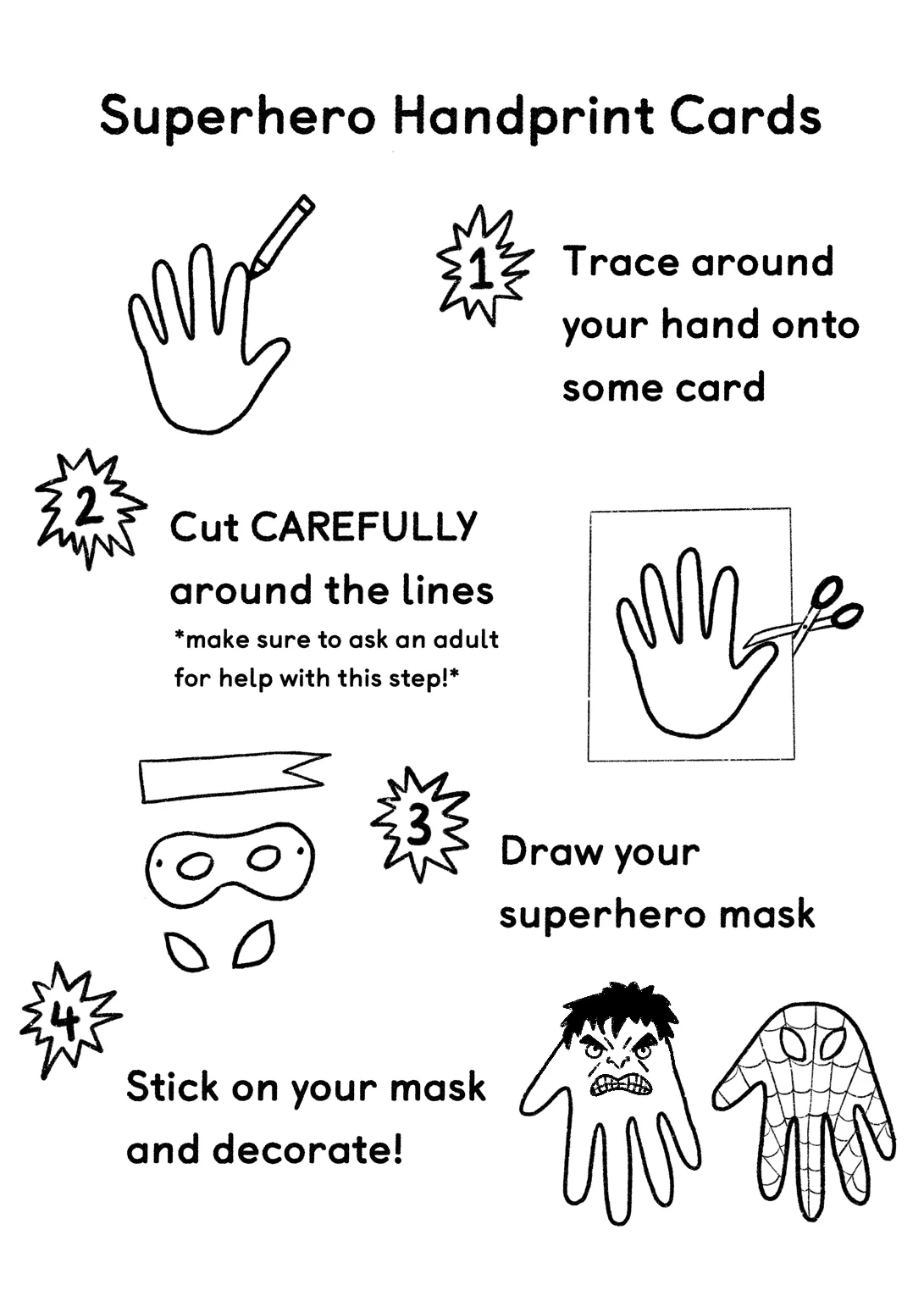 Printable super hero activity sheets