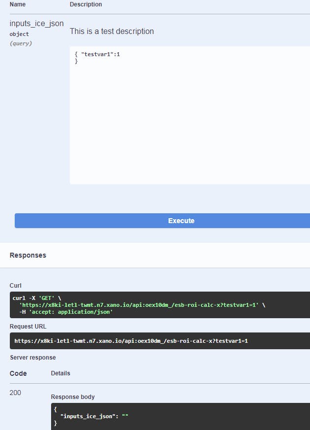 JSON and Object input data types failing JSON and Object input data types failing