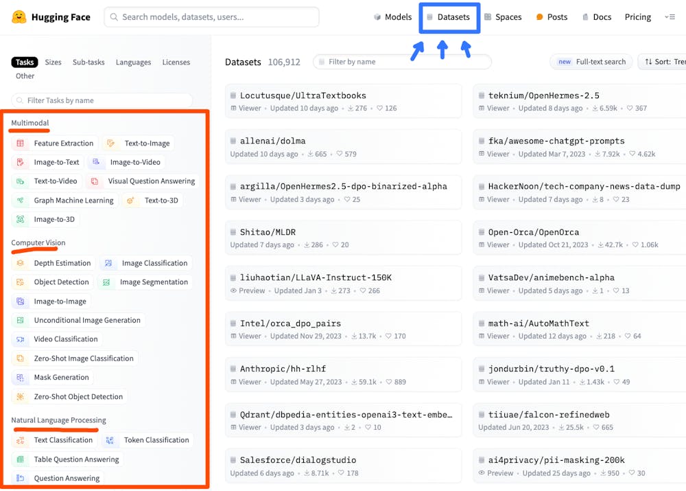 HuggingFace dataset 사용하기