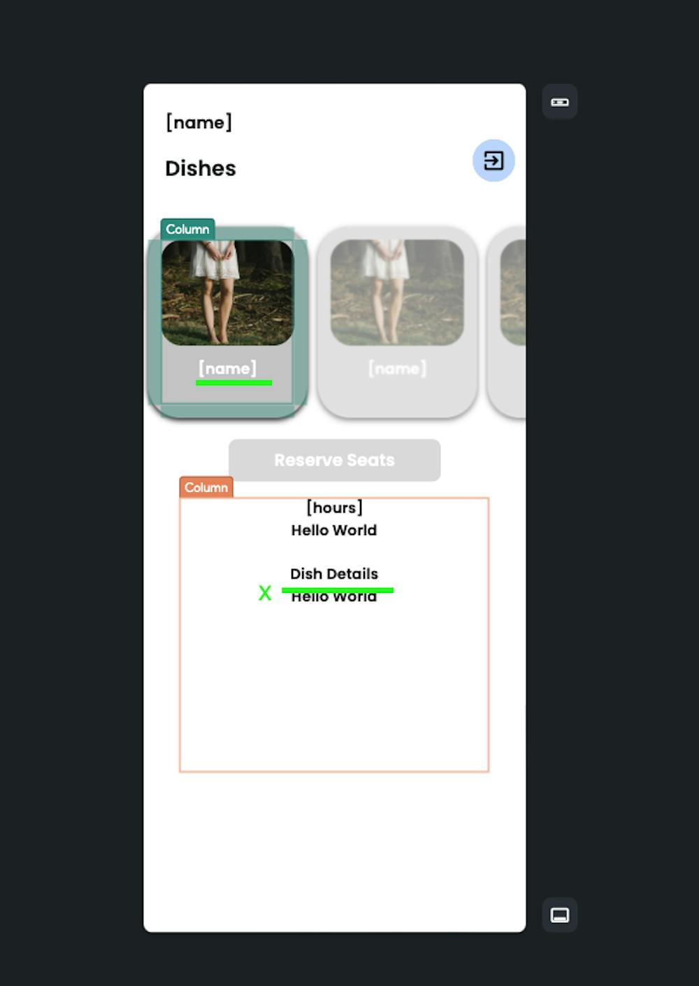 Update text on Tap action
