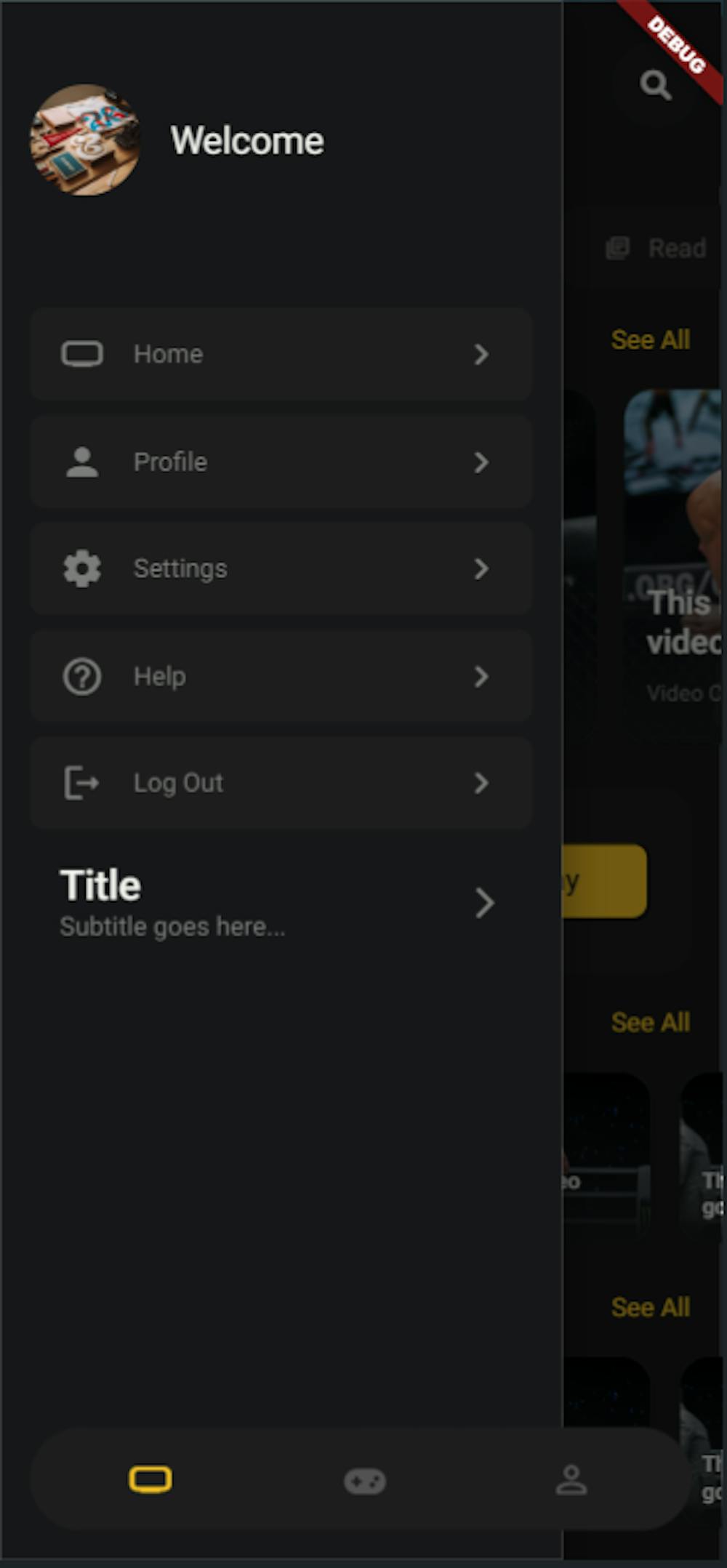 Floating NavBar over Drawer Menu