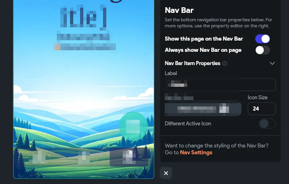 Nav Bar differences while page included and not