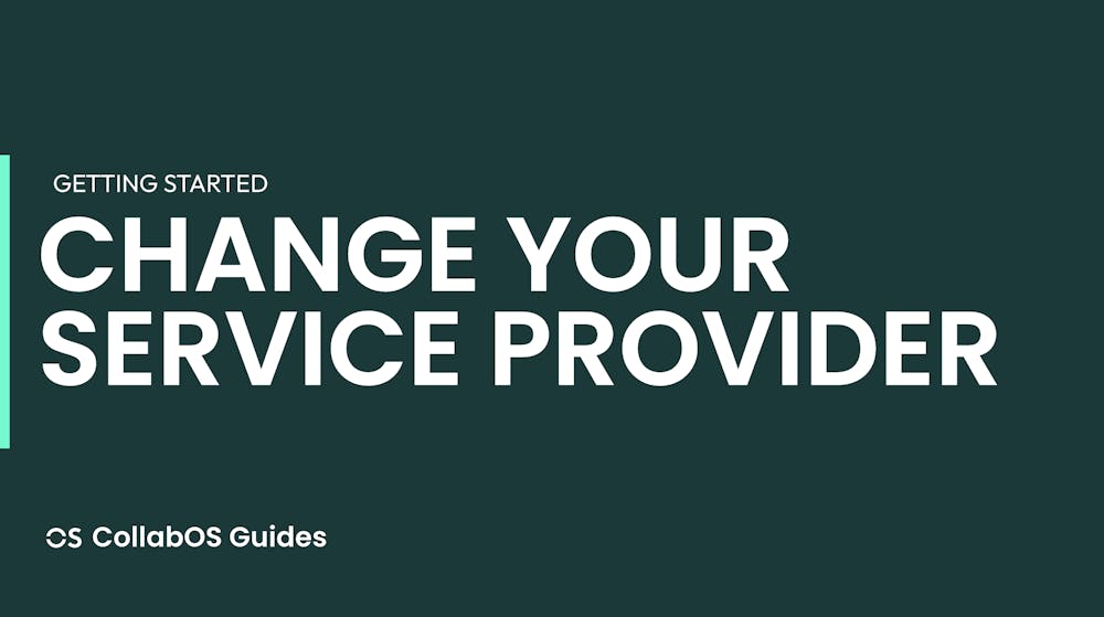 Change Your Service Provider Logitech CollabOS