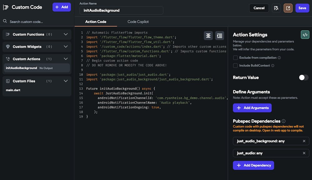 just_audio_background not working on Android using FF