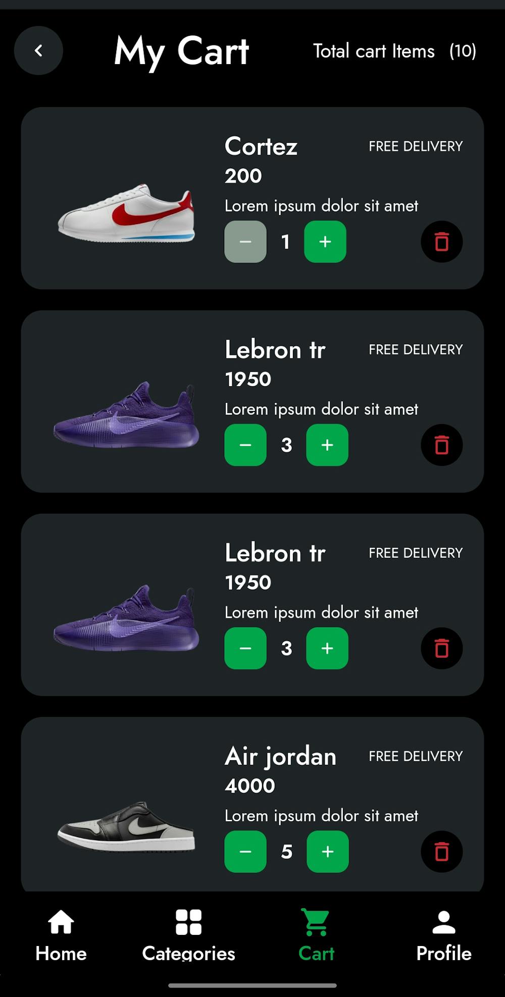 How to Update Quantity in the & price in cart