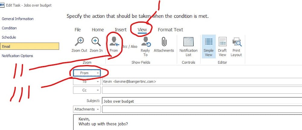 MyAssistant - Emails from correct employee