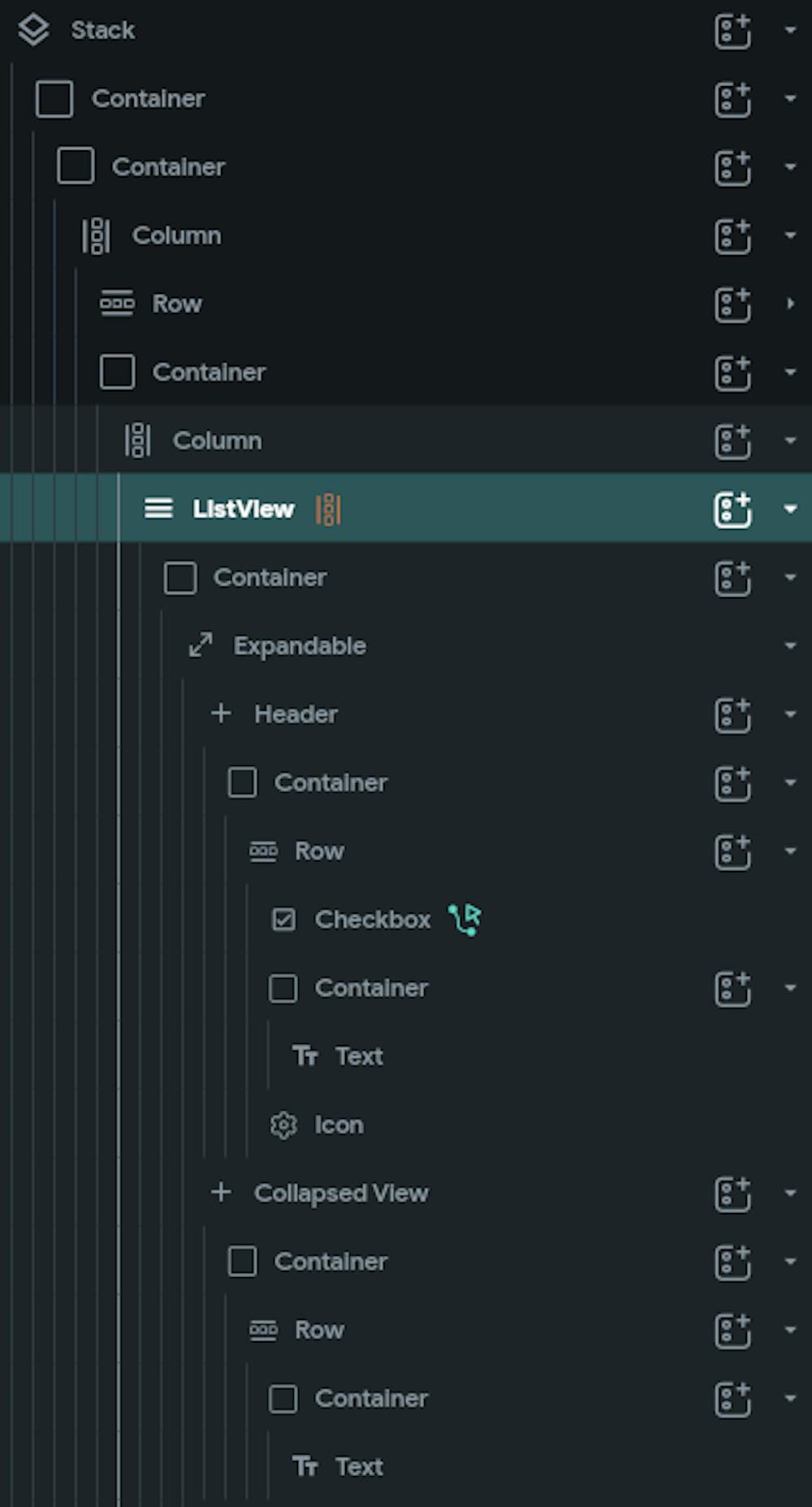 Expandable in dark mode adds white lines between various items of listview