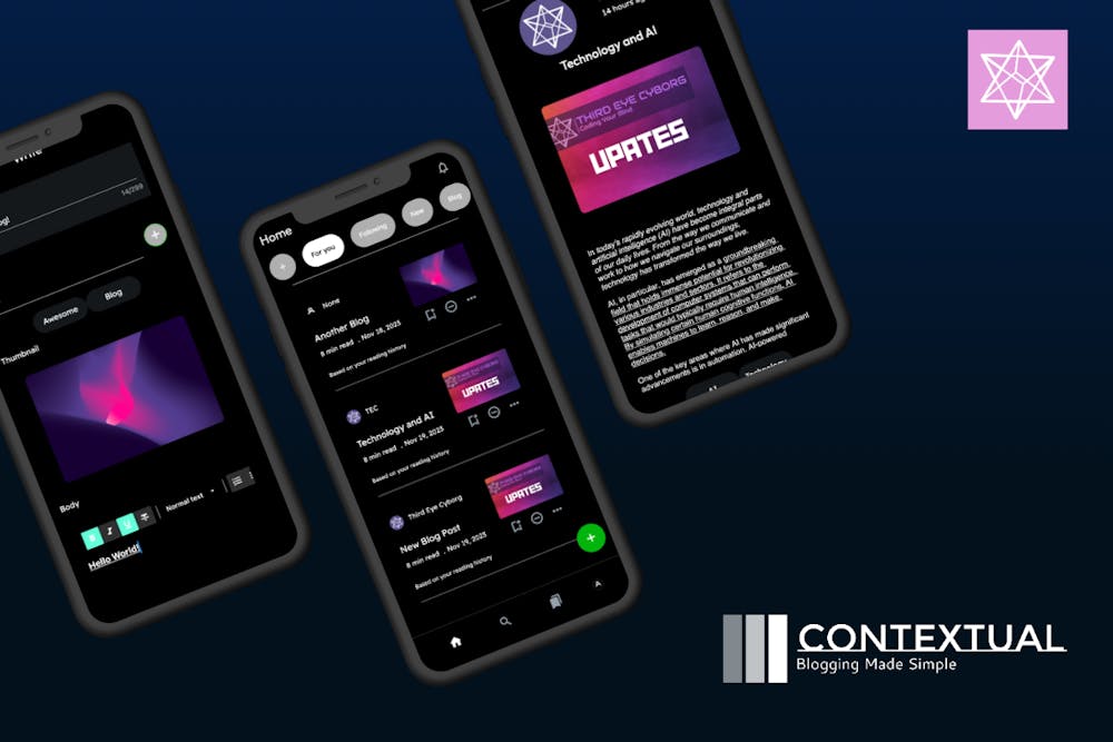 CONTEXTUAL - A Mobile Blogging App Template for FlutterFlow