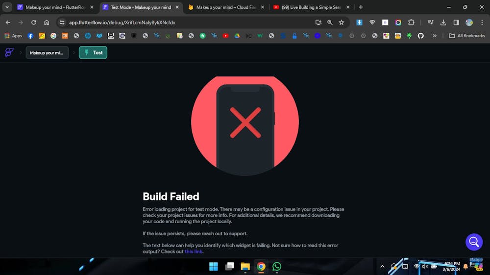 is there a problem in flutterflow or firebase recently