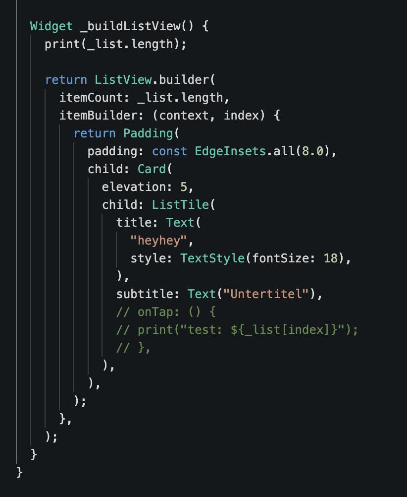 ListView: Unexpected null value ListView: Unexpected null value