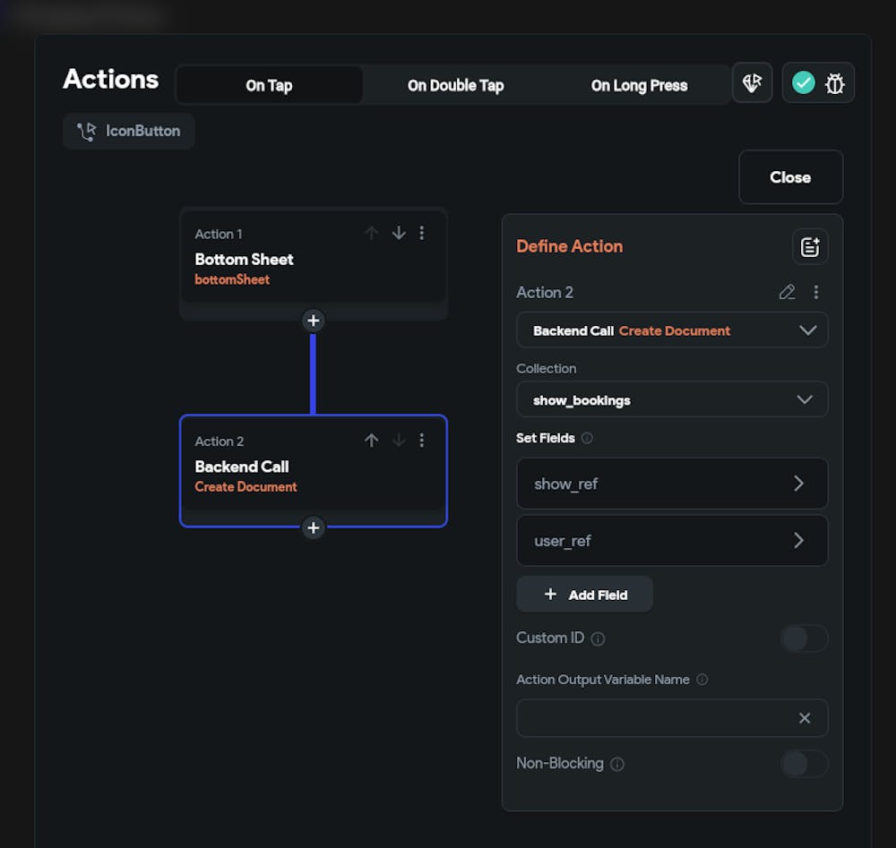 Action Create Document not working