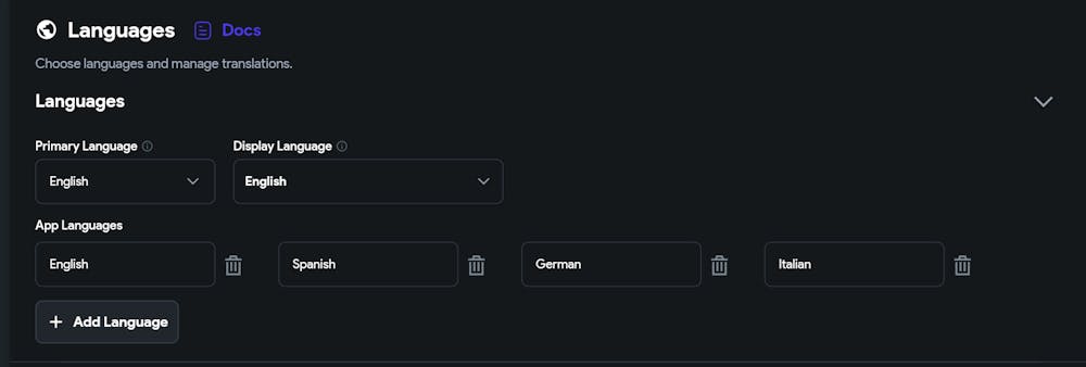 App language not changing