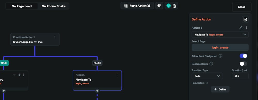 Problem of go back to screen that need login