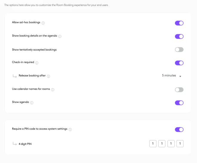 Managing room booking policies
