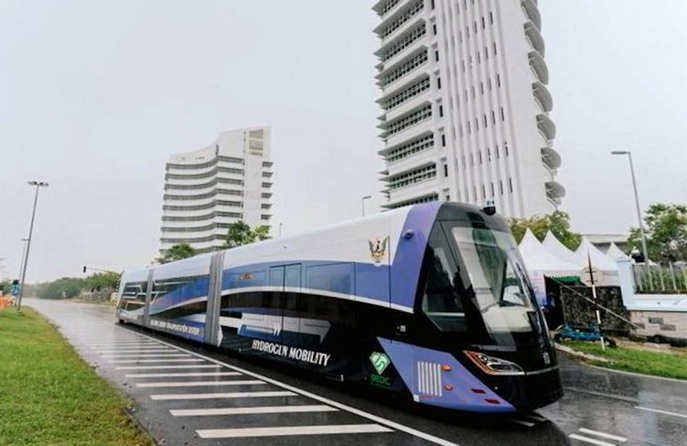 World’s first hydrogen-powered 'smart tram' begins on-road testing in ...