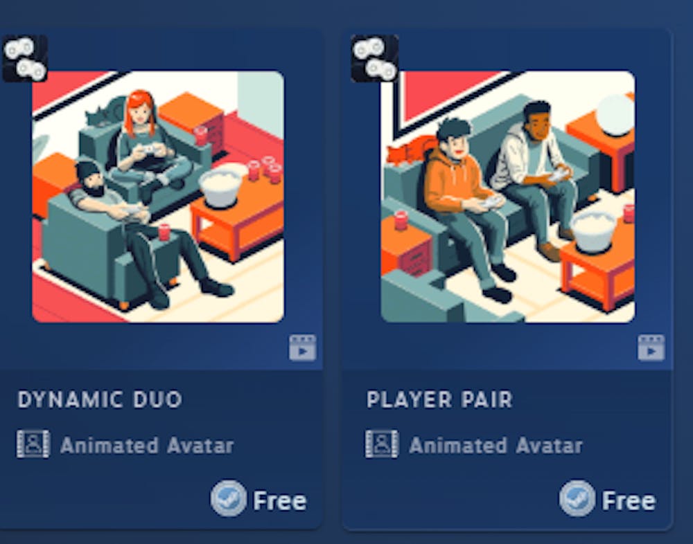 Steam Couch Co-op Fest 2 Animated Avatars + 1 Frame Free in Points Shop