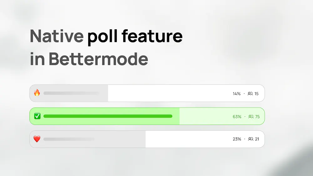 Polls Now Live in Bettermode - Native Community Polling Feature