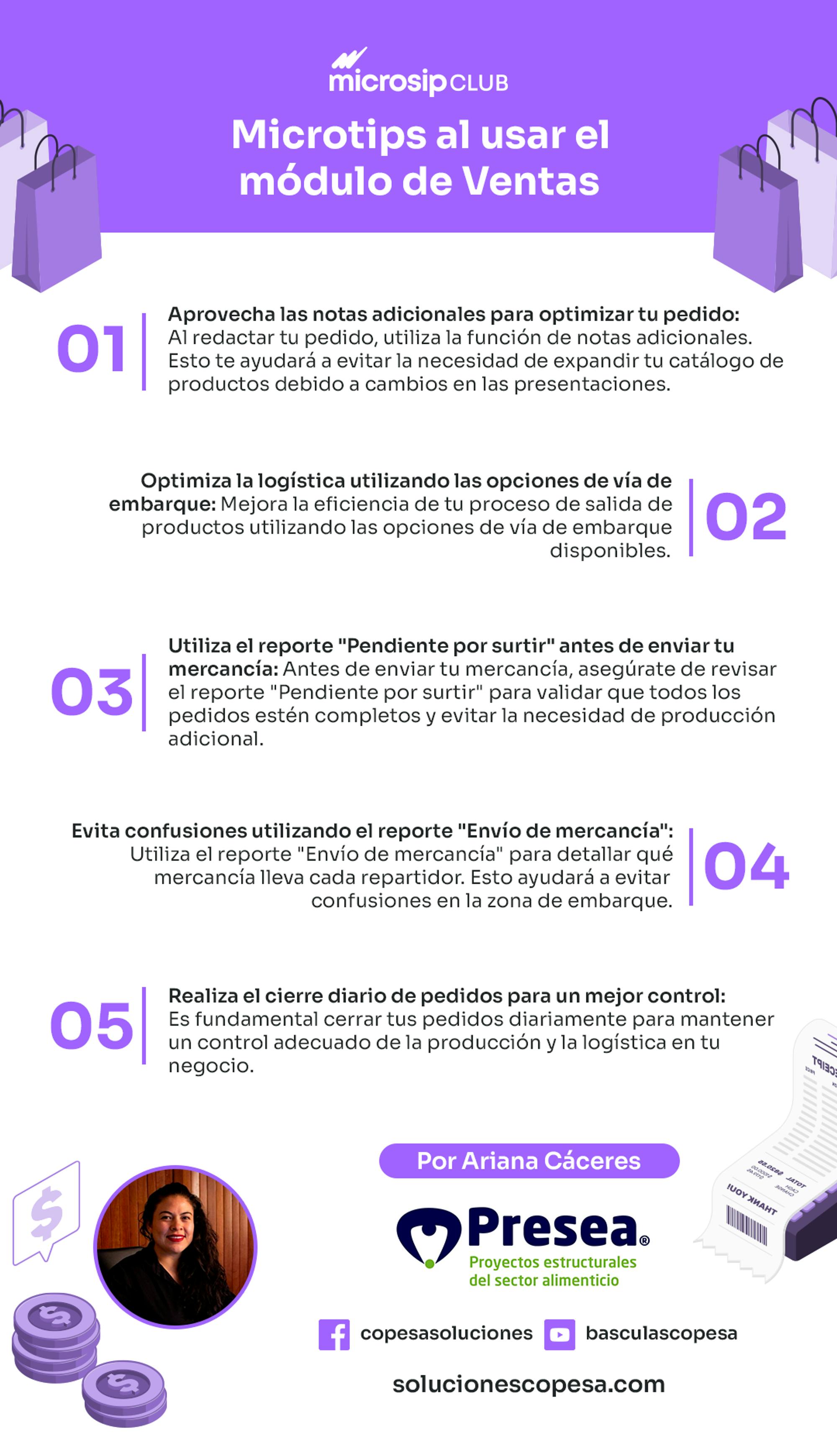 Microtips al usar el módulo de Ventas Microsip