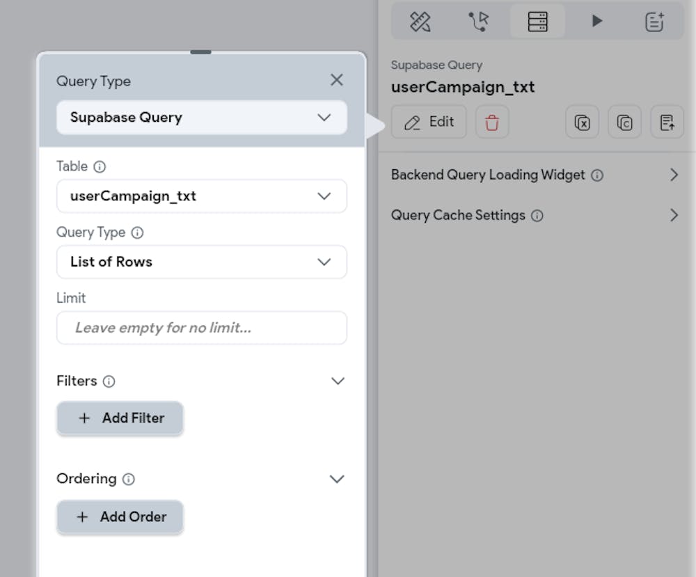 Supbase query works, but API call returns empty result