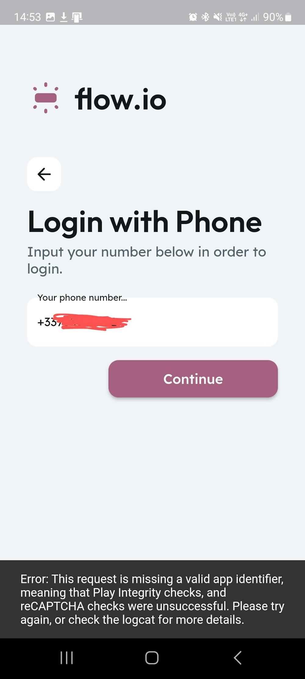 Phone authentication in Firebase.